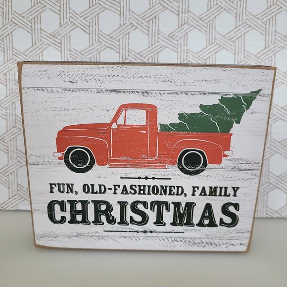 Col House | Holiday | Fun Old Fashioned Family Christmas Box Sign By ...